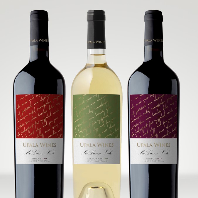 Australian Wine Label Range Design - Upala Wine | Product label contest