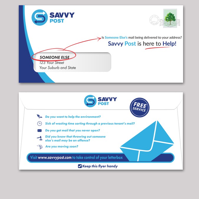 Design a flyer that looks like a real envelope | Postcard, flyer or ...