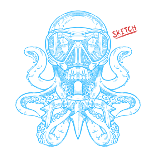 Designs | scuba diver skull for dive service business | Logo design contest