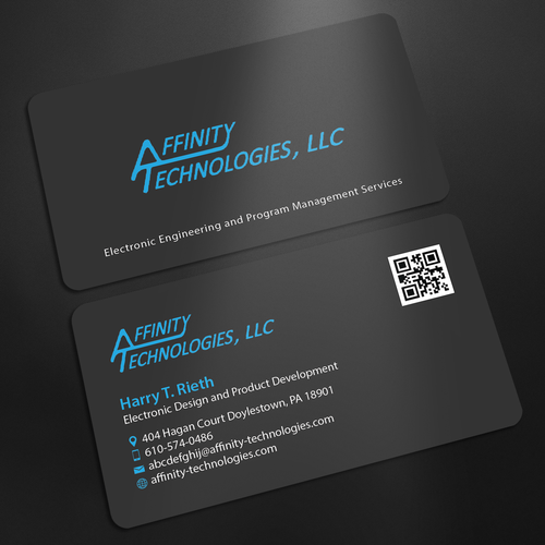 Creative Engineering Services utilizing Affinity logo. | Business card ...
