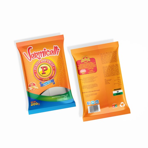 Designs | P Mark Wheat Semolina Vermicelli Design | Product packaging ...