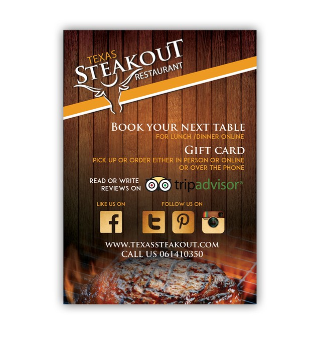 Restaurant Table Advert | Postcard, flyer or print contest