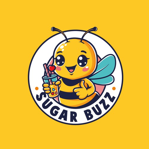 Designs | Sugar Buzz Bar its a kids Mock tail bar. | Logo design contest