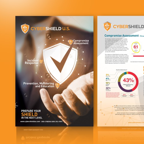 Brochure Design for Cyber-Security Company | Postcard, flyer or print ...