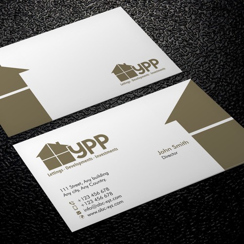 Property development and Investments Company business card | Business ...