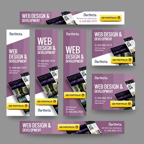 Compelling Banner Ads for Web Development Company | Banner ad contest