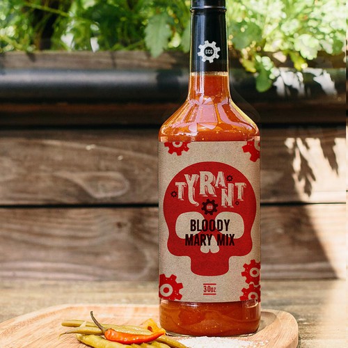 Create an old school, high-end label for our original bloody mary mix ...