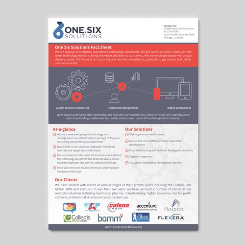 Marketing Slick For An IT Consulting Firm | Stationery contest