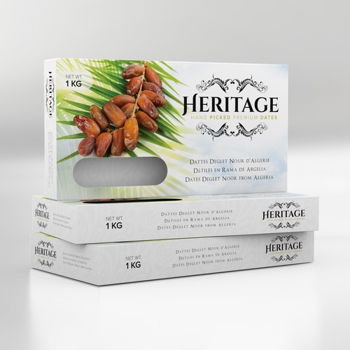 Splendid carton box design for dried dates. | Product packaging contest