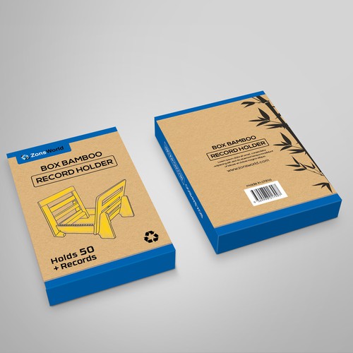 Create an edgy box for a bamboo record holder | Product packaging contest