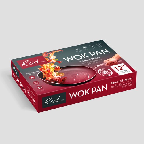 Design a CLEAN, RAD Box for a Saute/Wok Pan | Product packaging contest