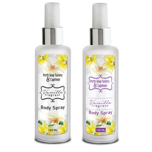 Create an original Vanilla Body Spray label that will fly off the ...