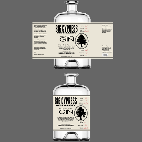 Label for craft Whiskey or Gin bottle | Product label contest