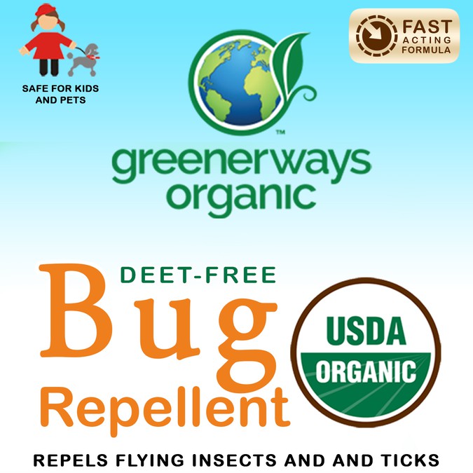 Create a dynamic beautiful label for our 100%USDA Certified Organic Bug ...