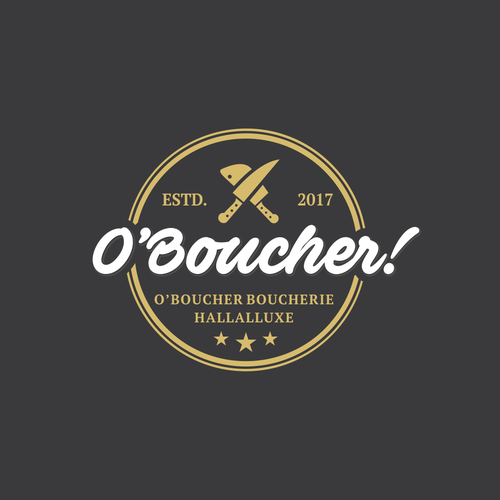 boucherie o'boucher moderne luxuary butchery hallal | Logo Design ...