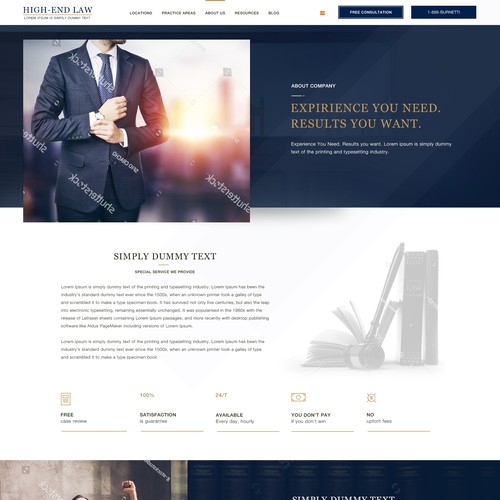 Designs | High-End Law Firm Website Design | Web page design contest