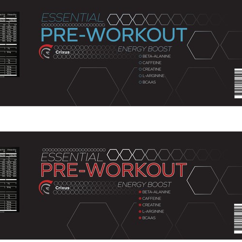 Design Modern Masculine Packaging for Pre-Workout | Product label contest