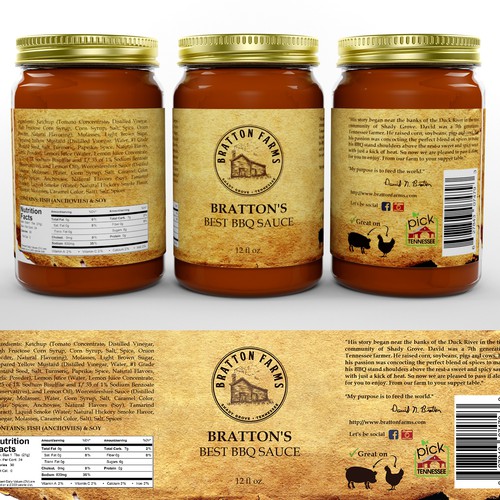 Design a rustic label for BBQ Sauce | Product label contest
