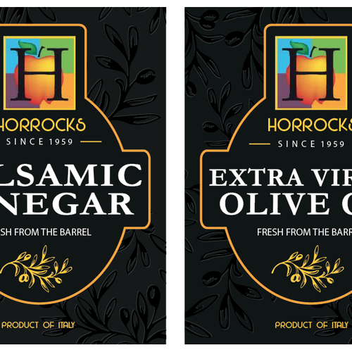 Designs | Olive Oil & Balsamic Vinegar label for Horrocks Farm Market ...