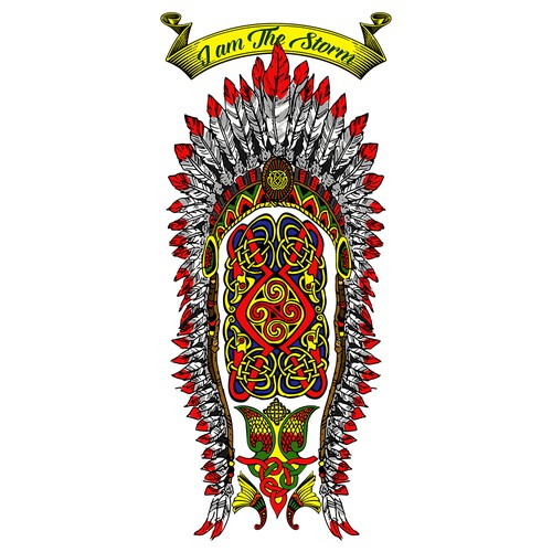 Native American & Irish warriors withstanding the storm | Tattoo contest