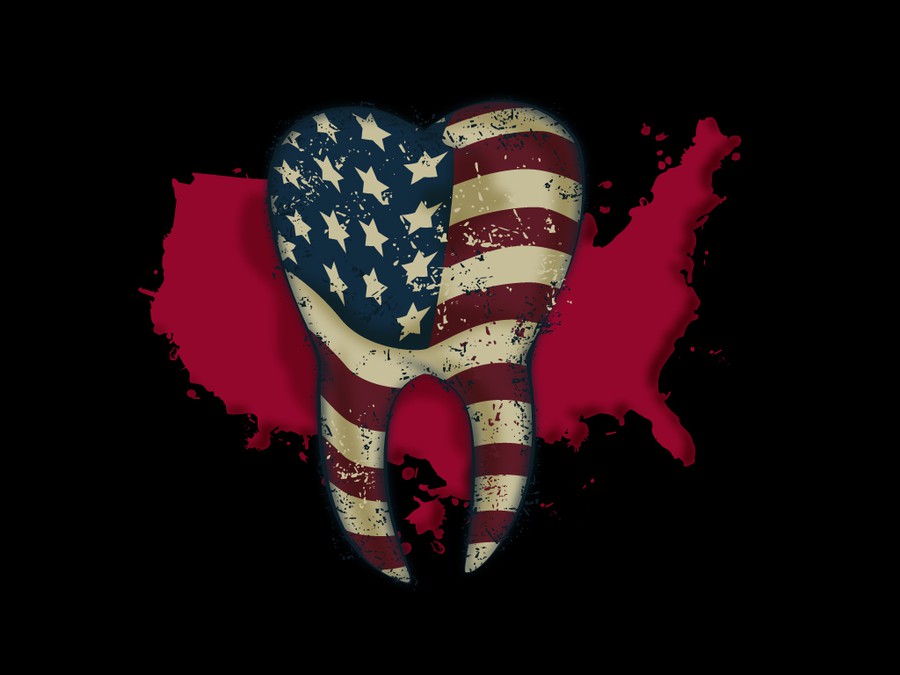 Tooth shaped American Flag- in support of our troops | Logo design contest