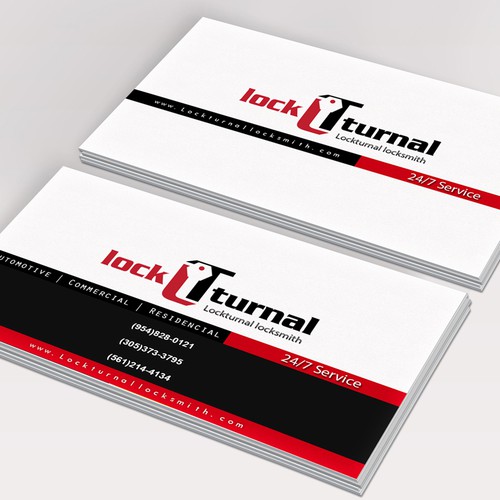 Business Card Design for Local Locksmith Company | Have Fun With It ...