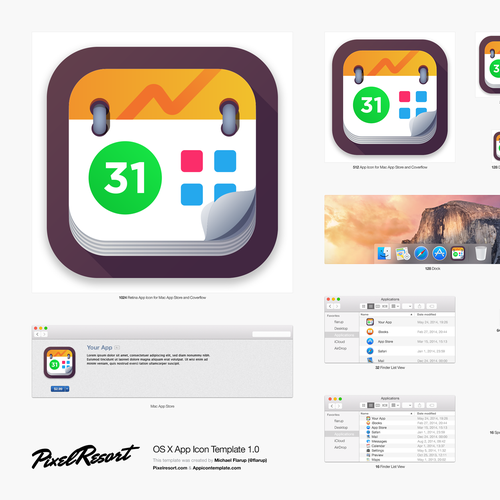Create a Mac App icon for Calendar App | Icon or button contest
