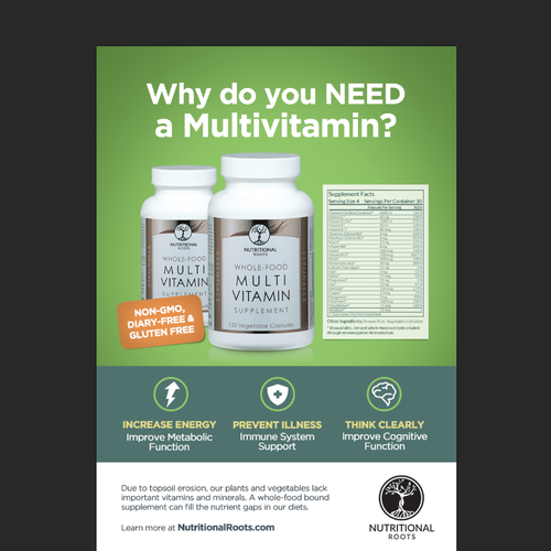 Quick Sales Flyer Redesign For Natural Supplement Company | Postcard ...