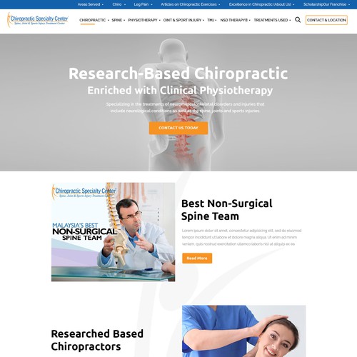 Design an awesome landing page for slipped disc patients. | Landing ...