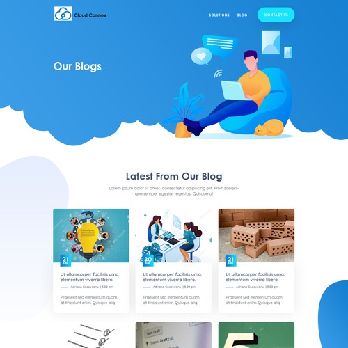 Designs | Cloud Connex site design | Web page design contest