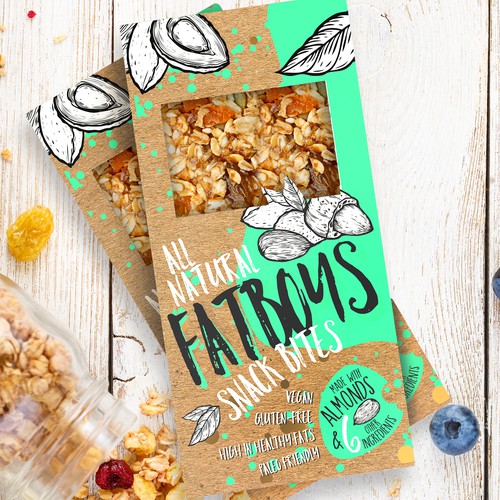 Sleek packaging design for healthy nut snacks | Verpackungen Wettbewerb