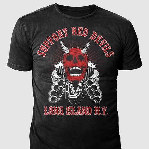 Red Devils Motorcycle Club T-Shirt Design (HARDCORE!) | concurso Camisa