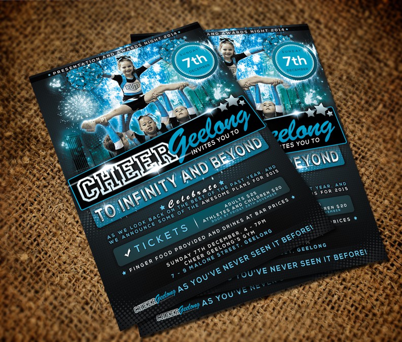 Create an "award winning" poster for a Cheerleading and Hip Hop formal ...