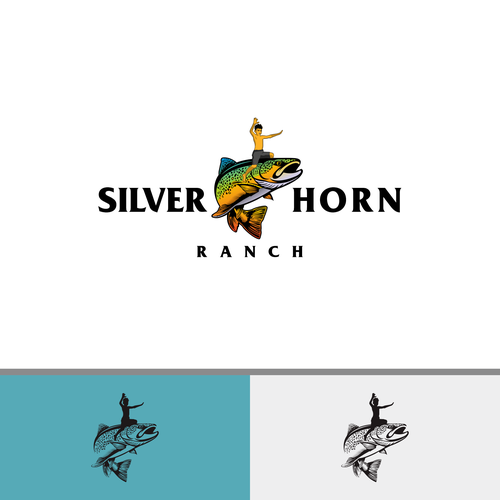 Designs | The Boy and the Trout - A timeless image for a cowboy ranch ...