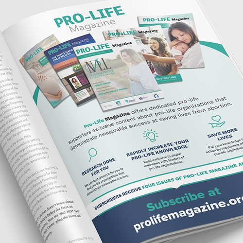 Designs | Design a subscription opt-in form/ad for Pro-Life Magazine ...
