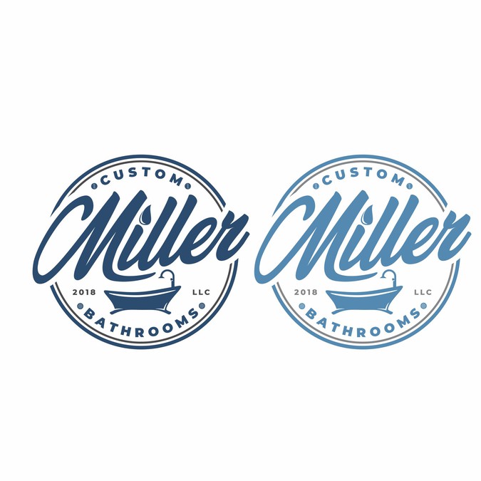 Design a construction logo for Miller Custom Bathrooms LLC. | Logo ...