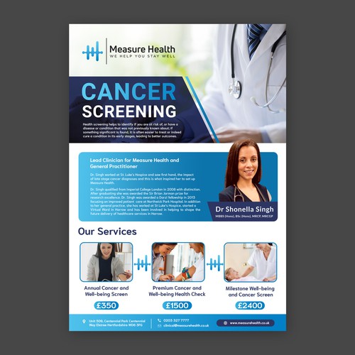 Designs | To design a leaflet/flyer to advertise my cancer-screening ...