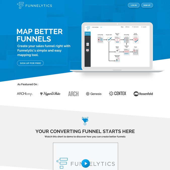 Design a dynamic landing page for Funnelytics | Landing page design contest