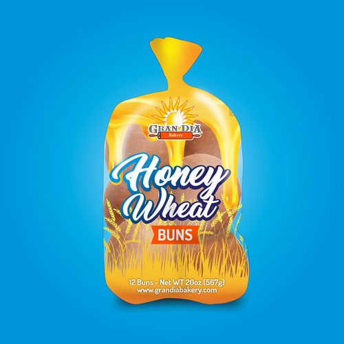 Honey Wheat Buns package design | Concours: Packaging produit
