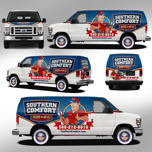Designs | Create the best head turning van hvac van wrap | Signage contest