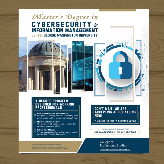 University Division needs Engaging Print Ad for Cybersecurity Master's ...