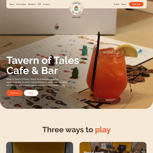 Designs | Fun, mobile friendly page redesigns for our board game cafe ...
