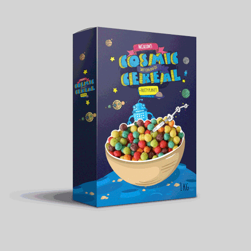 Fun Breakfast Cosmic Cereal | Product packaging contest