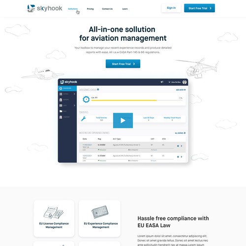 Designs | skyhook.is - website for the aviation professionals that like ...