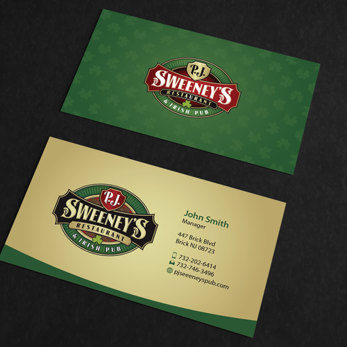 Designs | Irish Pub Business Card Design | Business card contest