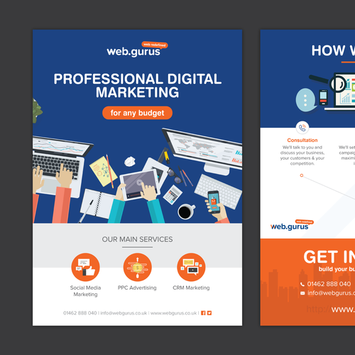 Design a Leaflet for a Digital Marketing Agency | Postcard, flyer or ...