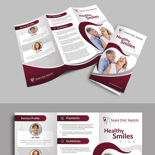 Same Day Smiles needs a sophisticated new Brochure for their Healthy ...
