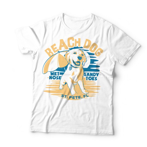 Cute beach dog for dog lovers t-shirt. | T-shirt contest