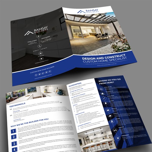 Design a brochure for a custom home builder | Brochure contest