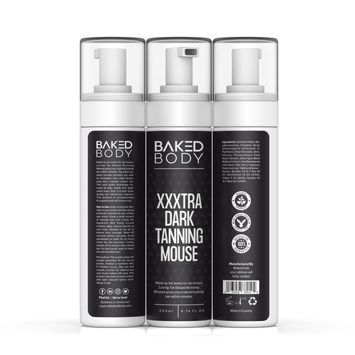 Designs | Bottle Label - Self Tanning Mousse for the Hip/Sexy Woman ...